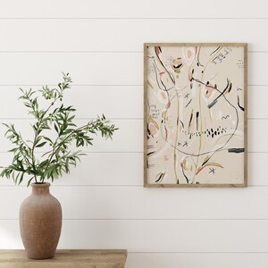 Beige Poster, Boho Poster, Graphic Poster, Neutral Poster, Contemporary ...