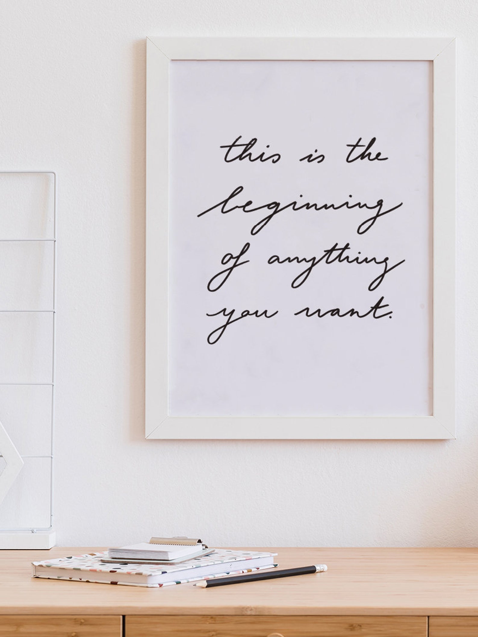 This is the Beginning Minimalist Poster Motivational Quote | Etsy