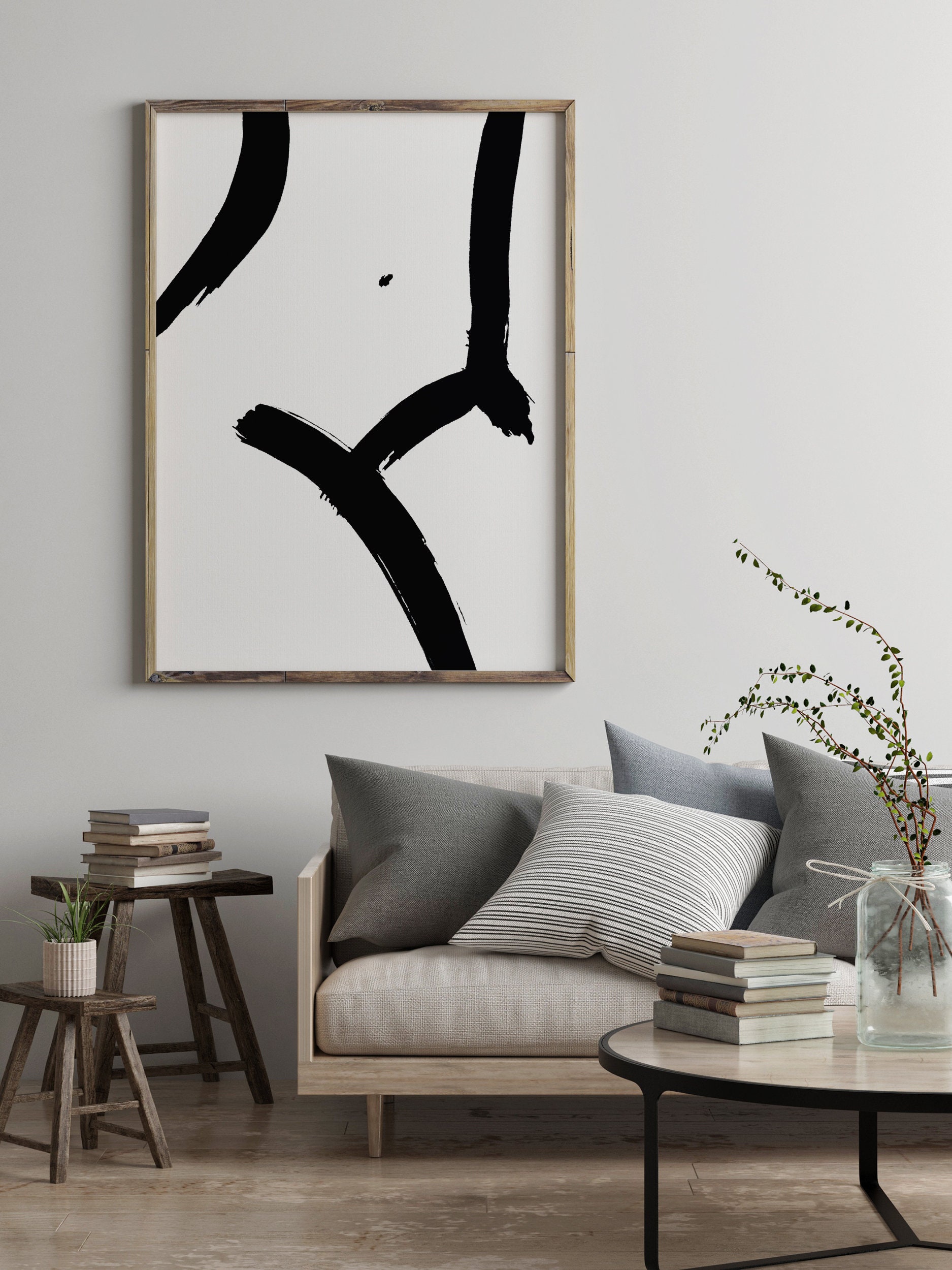 Woman Body Poster Minimalist Print Scandinavian Print Line - Etsy
