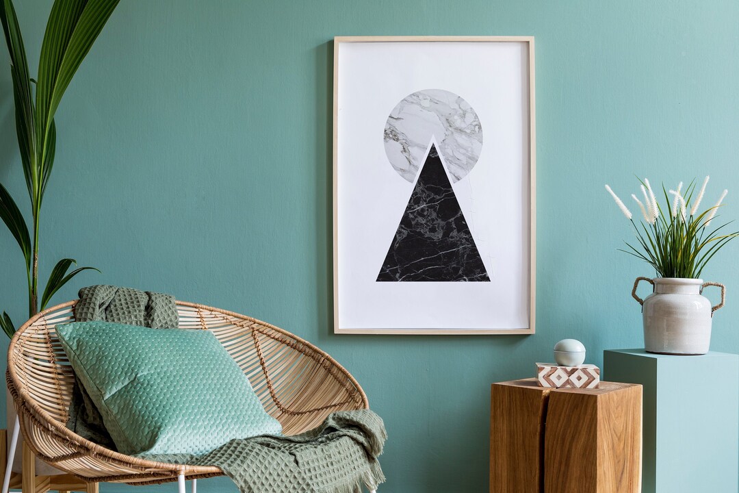 Pyramid Poster | Scandinavian Print | Minimalist Print | Geometric ...