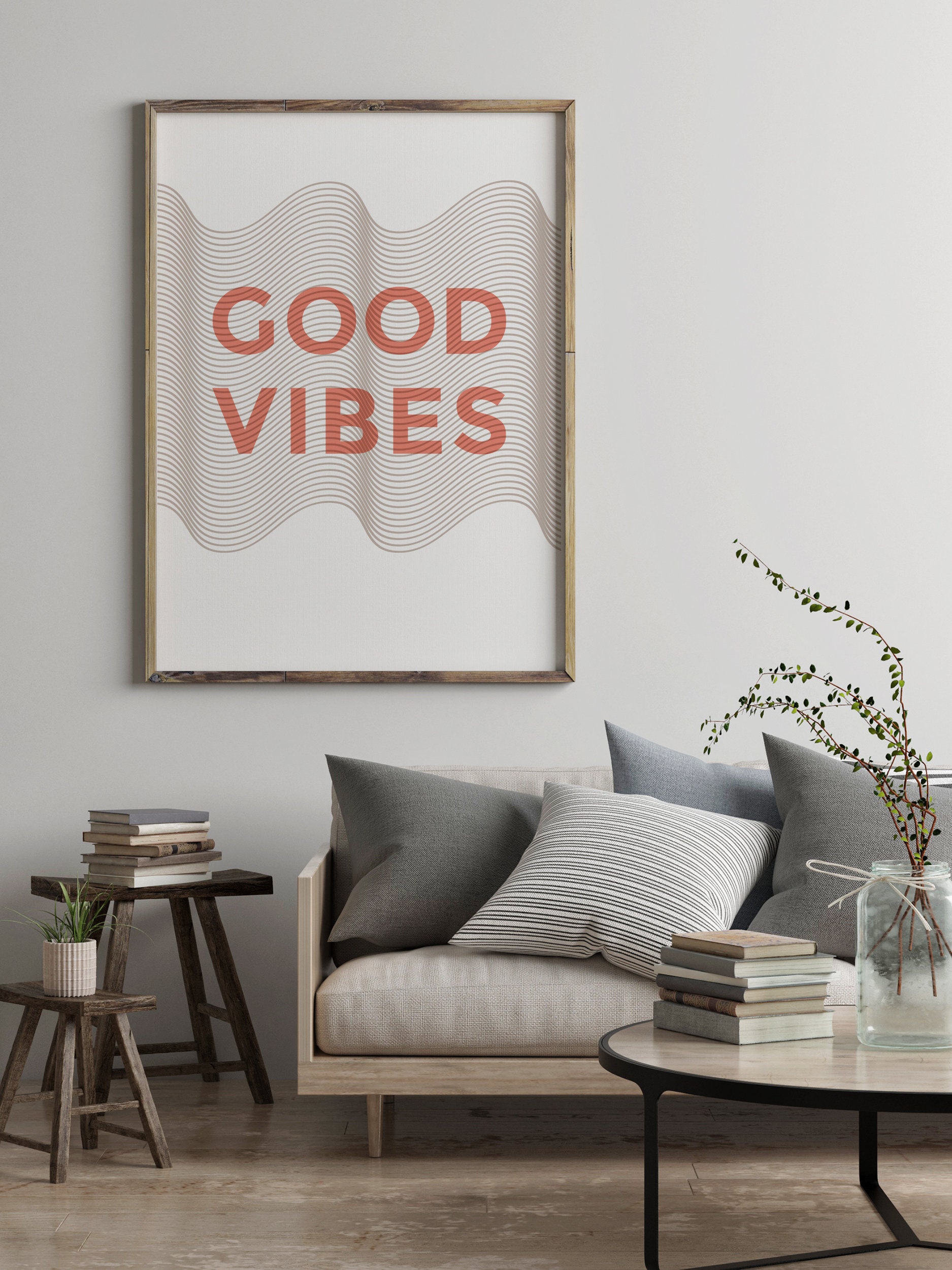 Good Vibes Print, Motto Poster, Positive Vibes Print, Housewarming ...