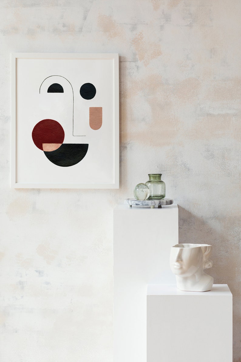 Woman Face Poster Face Print Handmade Poster Woman Face | Etsy