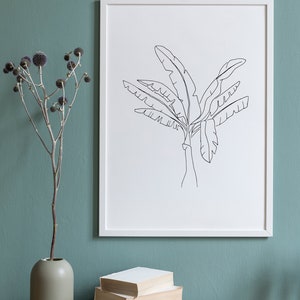 Banana Tree Poster, Botanical Poster, Tropical Poster, Palm Tree Print ...