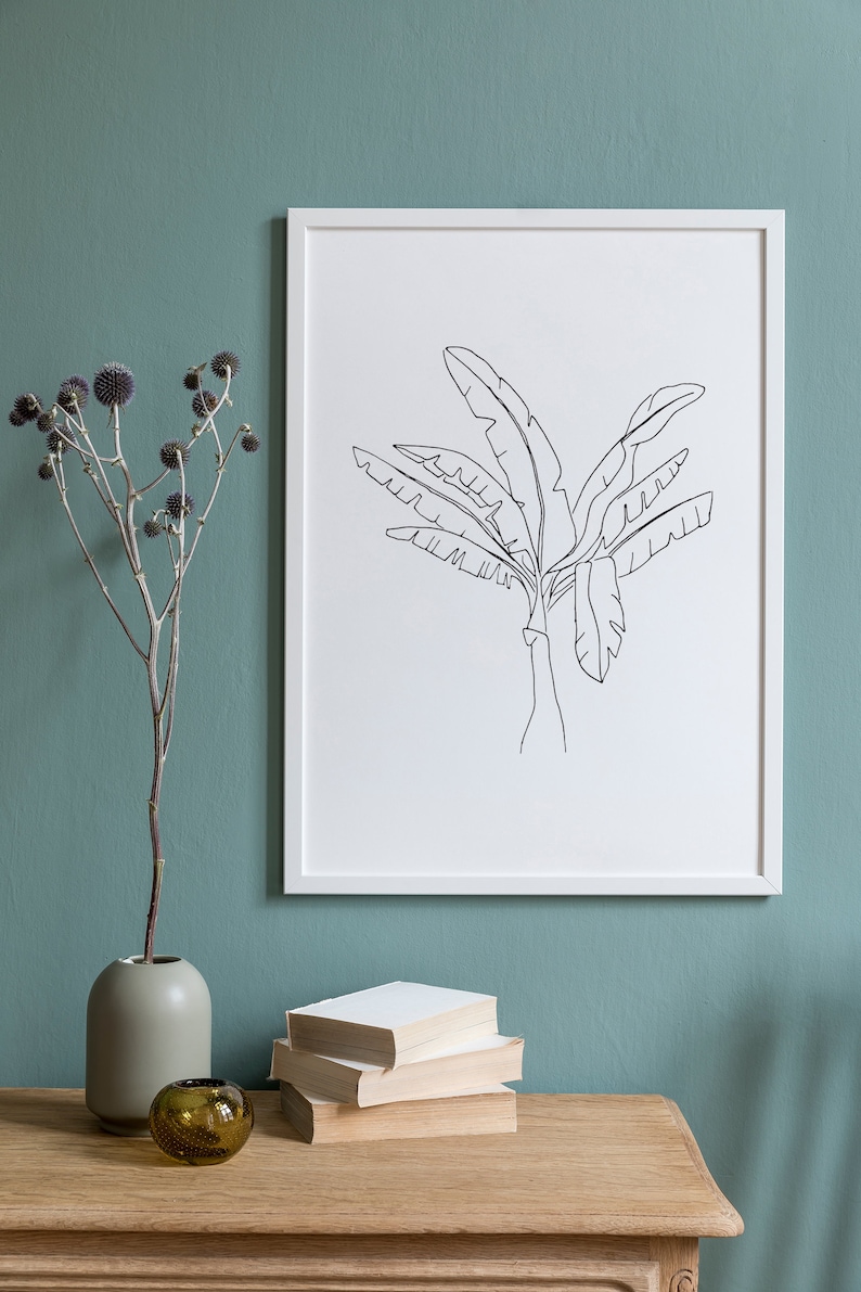 Banana Tree Poster, Botanical Poster, Tropical Poster, Palm Tree Print ...