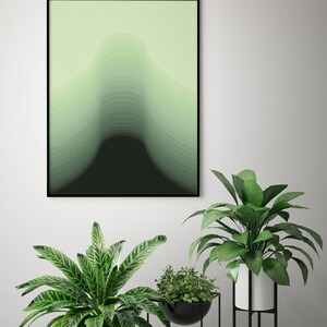 Green Lines Poster, Abstract Poster, Scandinavian Print, Minimalist ...