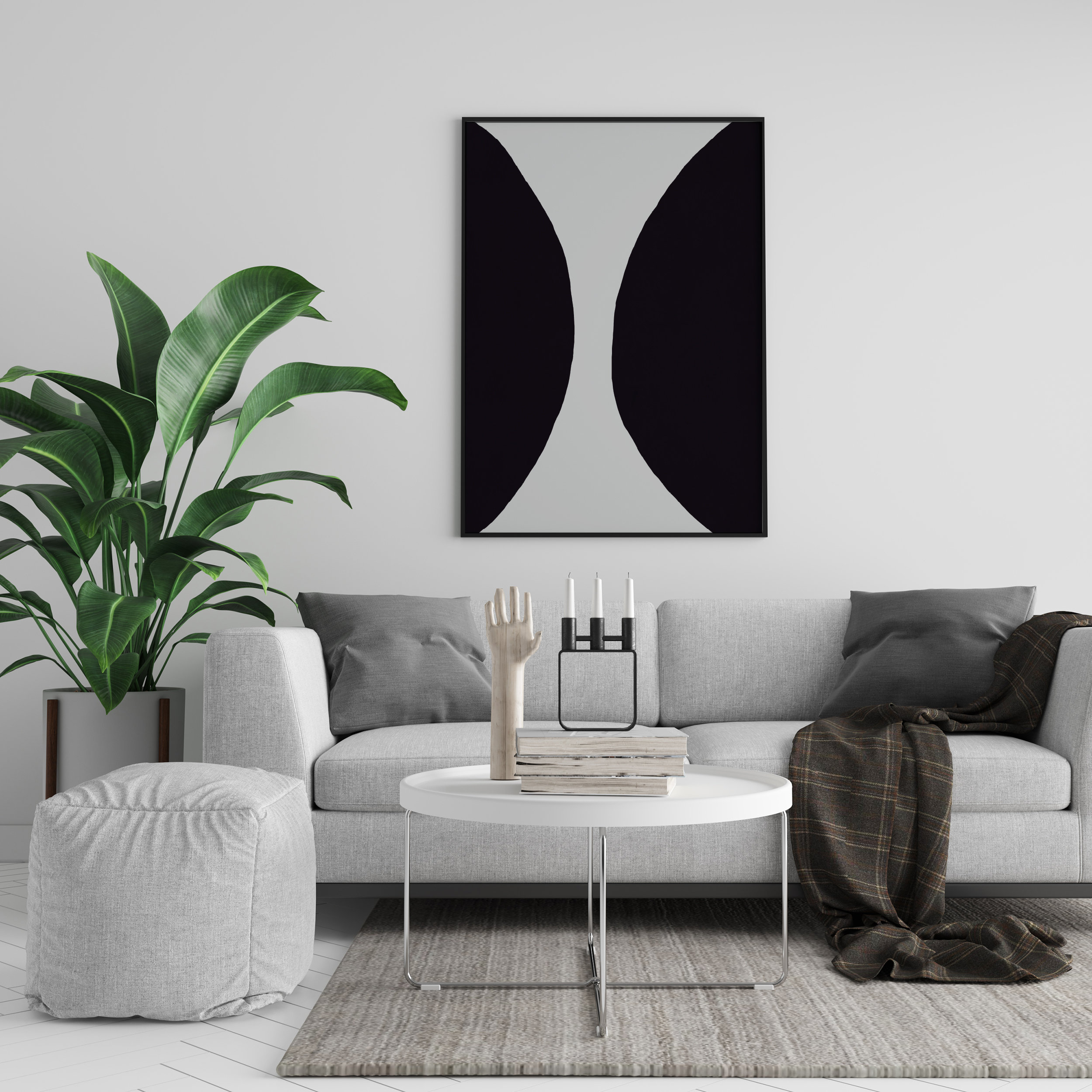 Half Circles Poster, Scandinavian Print, Minimalist Print, Geometric ...