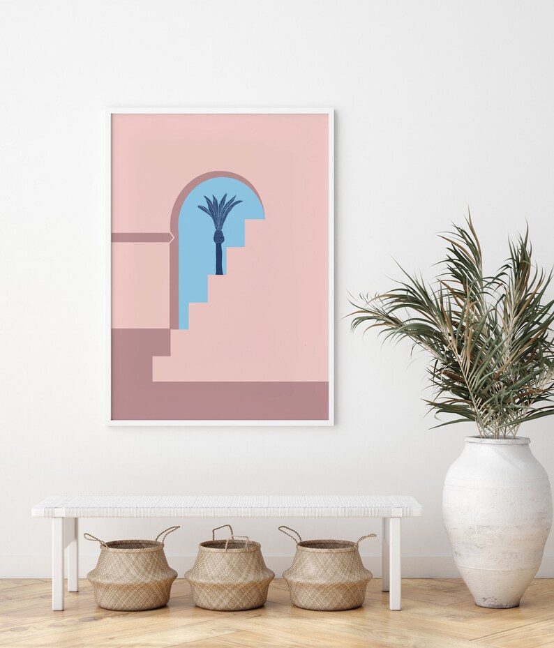 Boho Palm Tree, Landscape Poster, Summer Poster, A3 Poster ...
