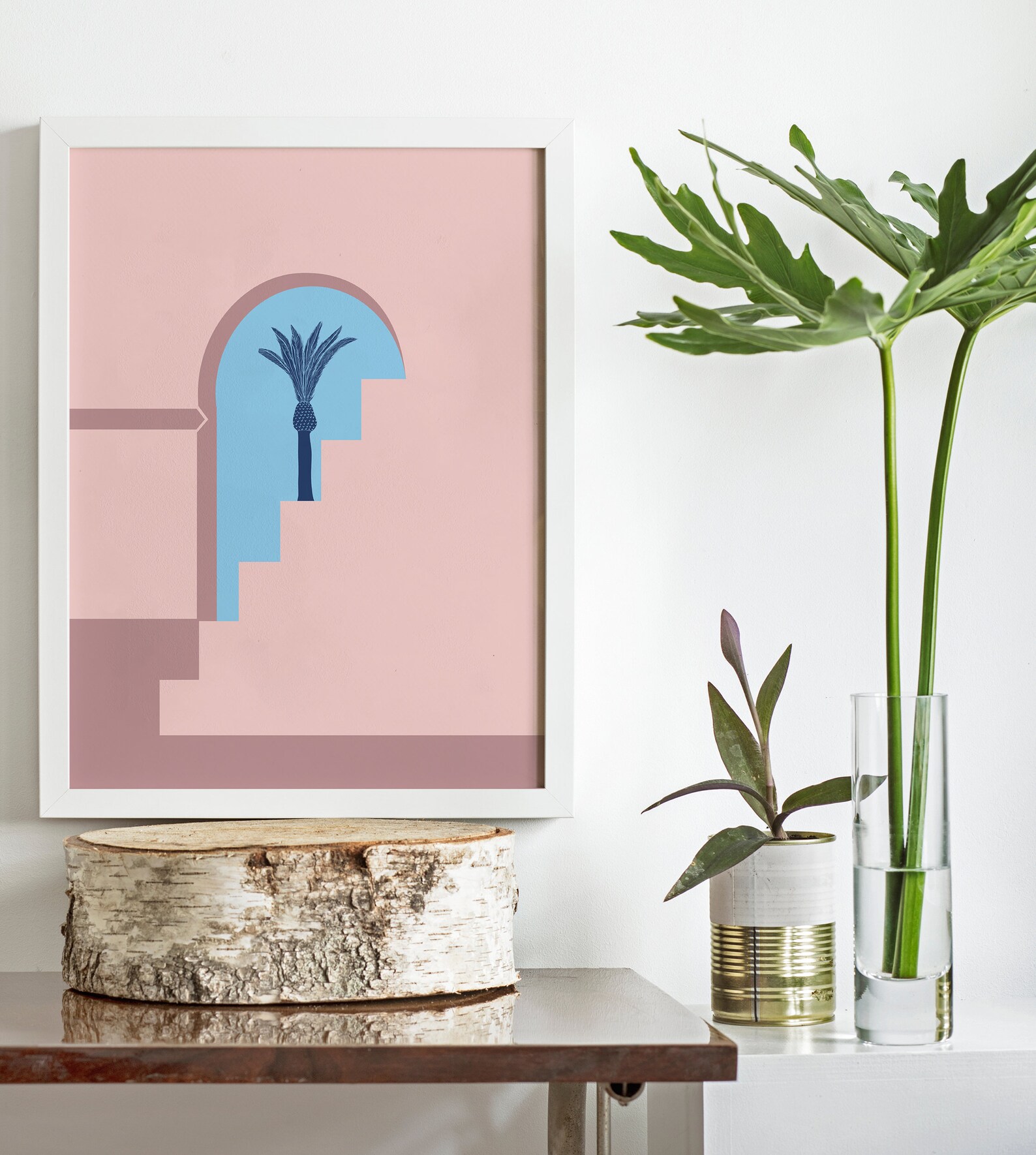 Boho Palm Tree Landscape Poster Summer Poster A3 Poster - Etsy