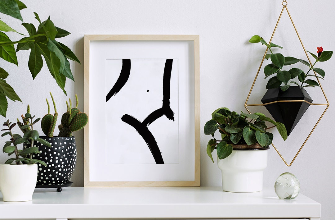 Woman Body Poster Minimalist Print Scandinavian Print Line - Etsy