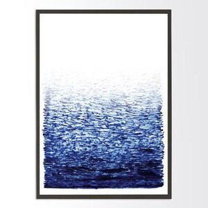 La Mer, Handmade Poster, Minimalist Print, Scandinavian Print, Ocean ...