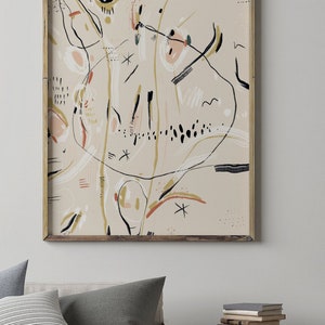 Beige Poster, Boho Poster, Graphic Poster, Neutral Poster, Contemporary ...