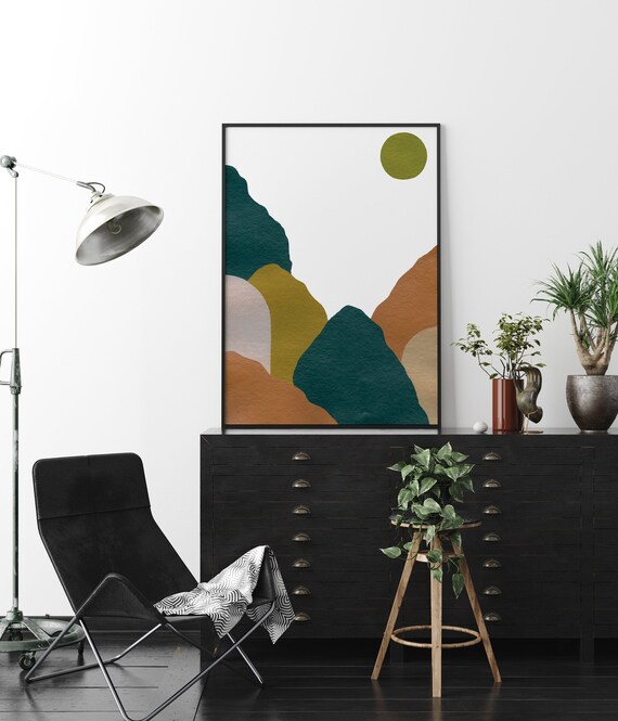 Landscape Poster Scandinavian Poster Scenic Print Modern | Etsy