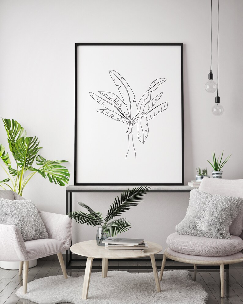 Banana Tree Poster, Botanical Poster, Tropical Poster, Palm Tree Print ...