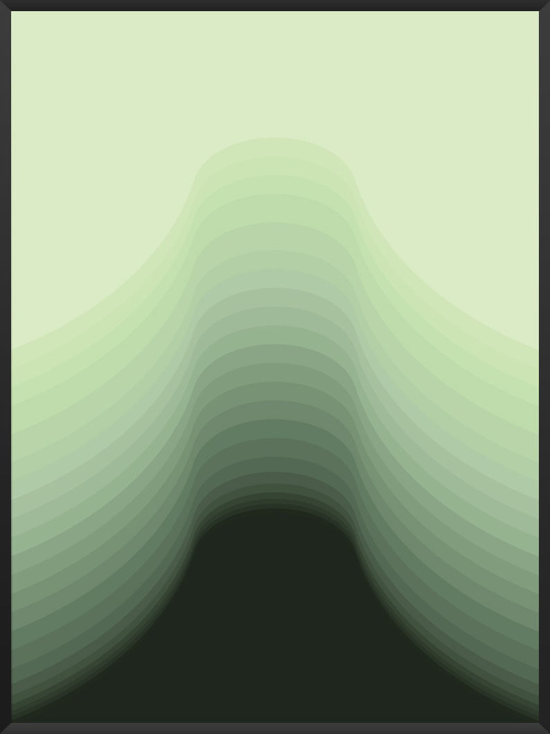 Green Lines Poster Abstract Poster Scandinavian Print | Etsy