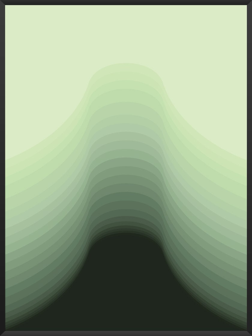 Green Lines Poster Abstract Poster Scandinavian Print | Etsy