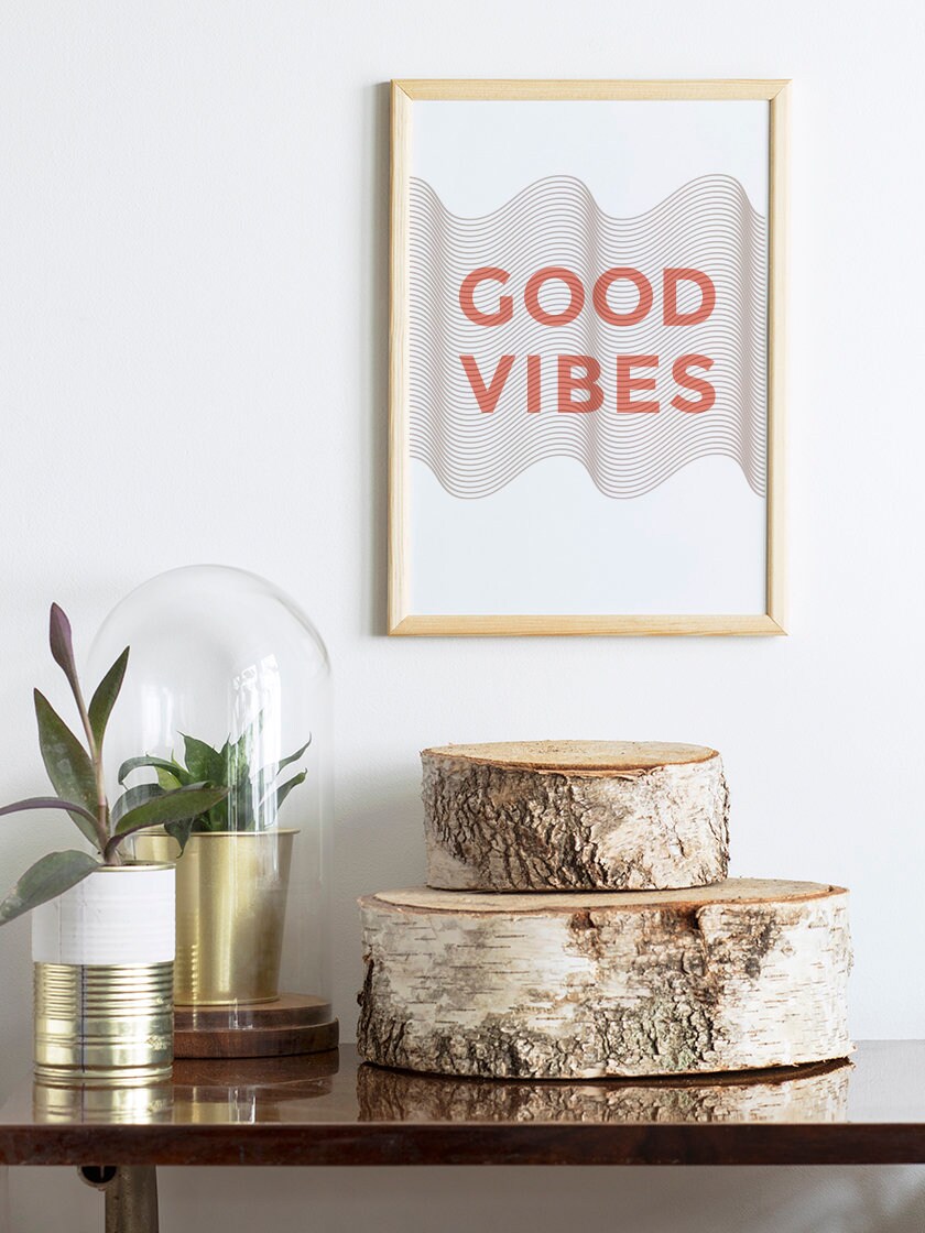 Good Vibes Print, Motto Poster, Positive Vibes Print, Housewarming ...