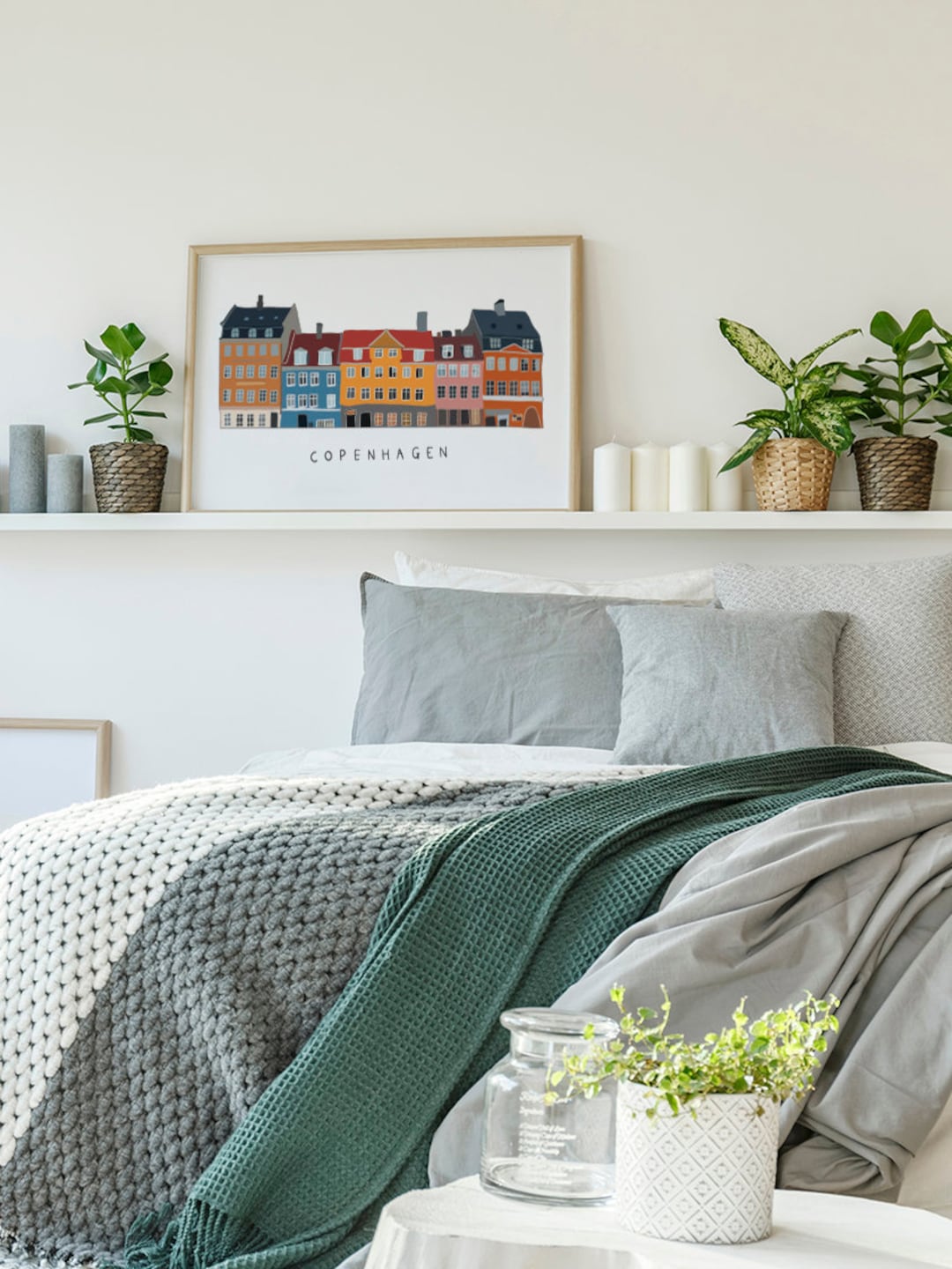 Copenhagen Print, Scandinavian Print, Illustration Print, Denmark ...