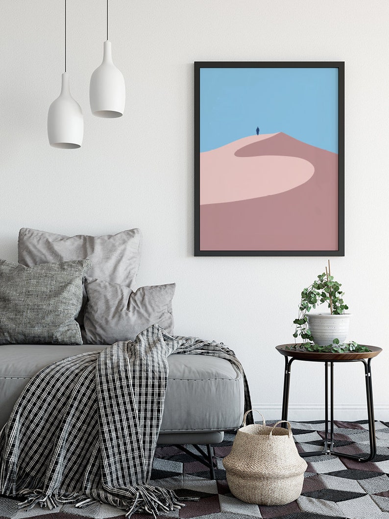 Desert Print Bohemian Poster Desert Landscape Boho Desert - Etsy