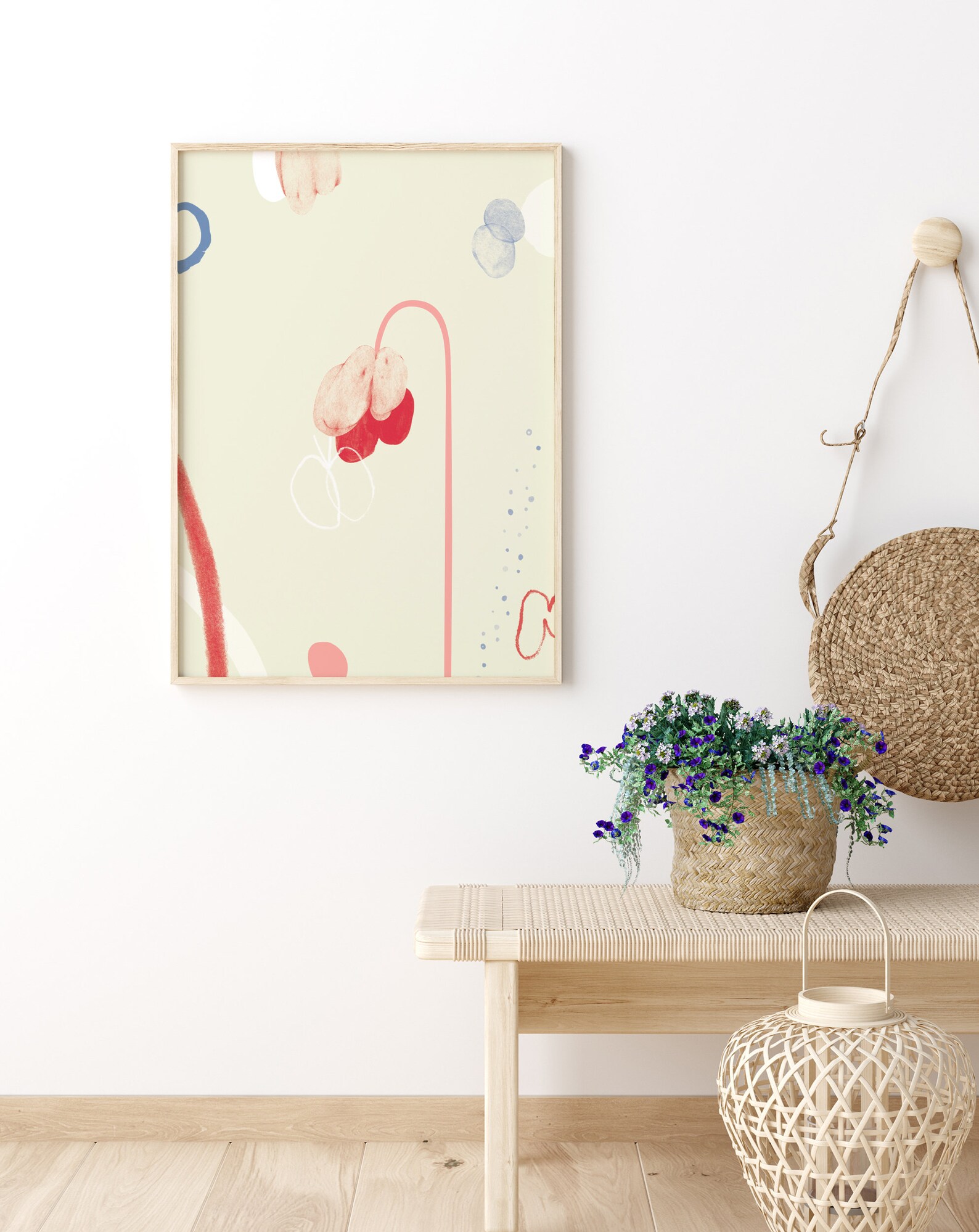 Flower Poster Abstract Poster Minimalist Print Scandinavian - Etsy