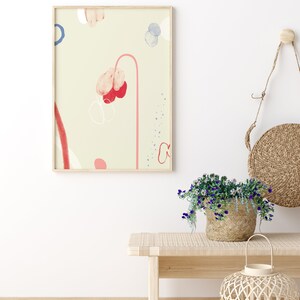 Flower Poster, Abstract Poster, Minimalist Print, Scandinavian Print ...