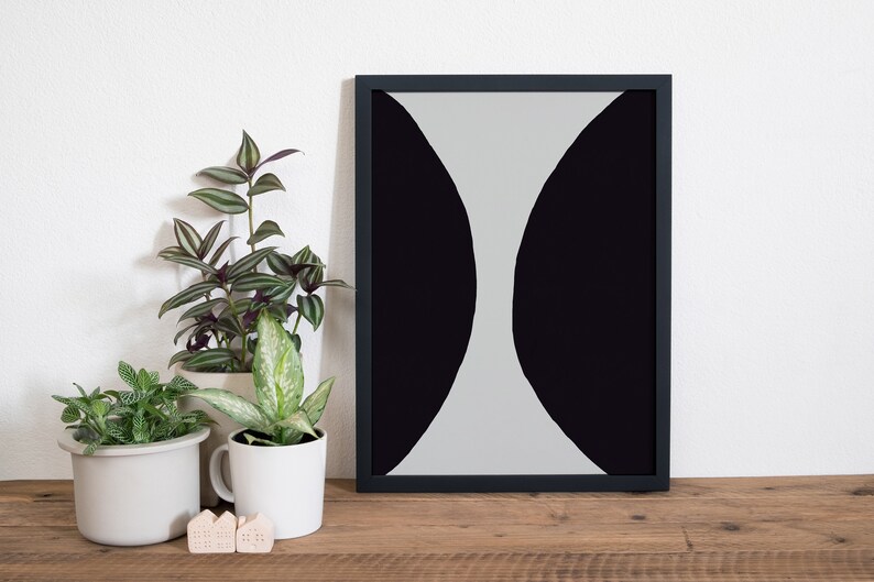 Half Circles Poster, Scandinavian Print, Minimalist Print, Geometric ...