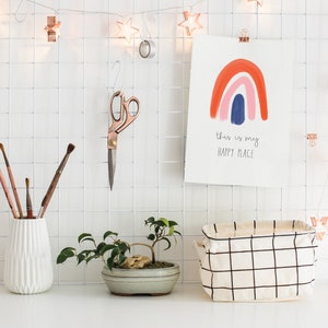 Happy Place Poster, Rainbow Art, Minimalist Rainbow, Rainbow ...