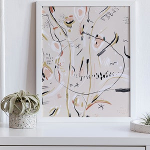 Beige Poster, Boho Poster, Graphic Poster, Neutral Poster, Contemporary ...