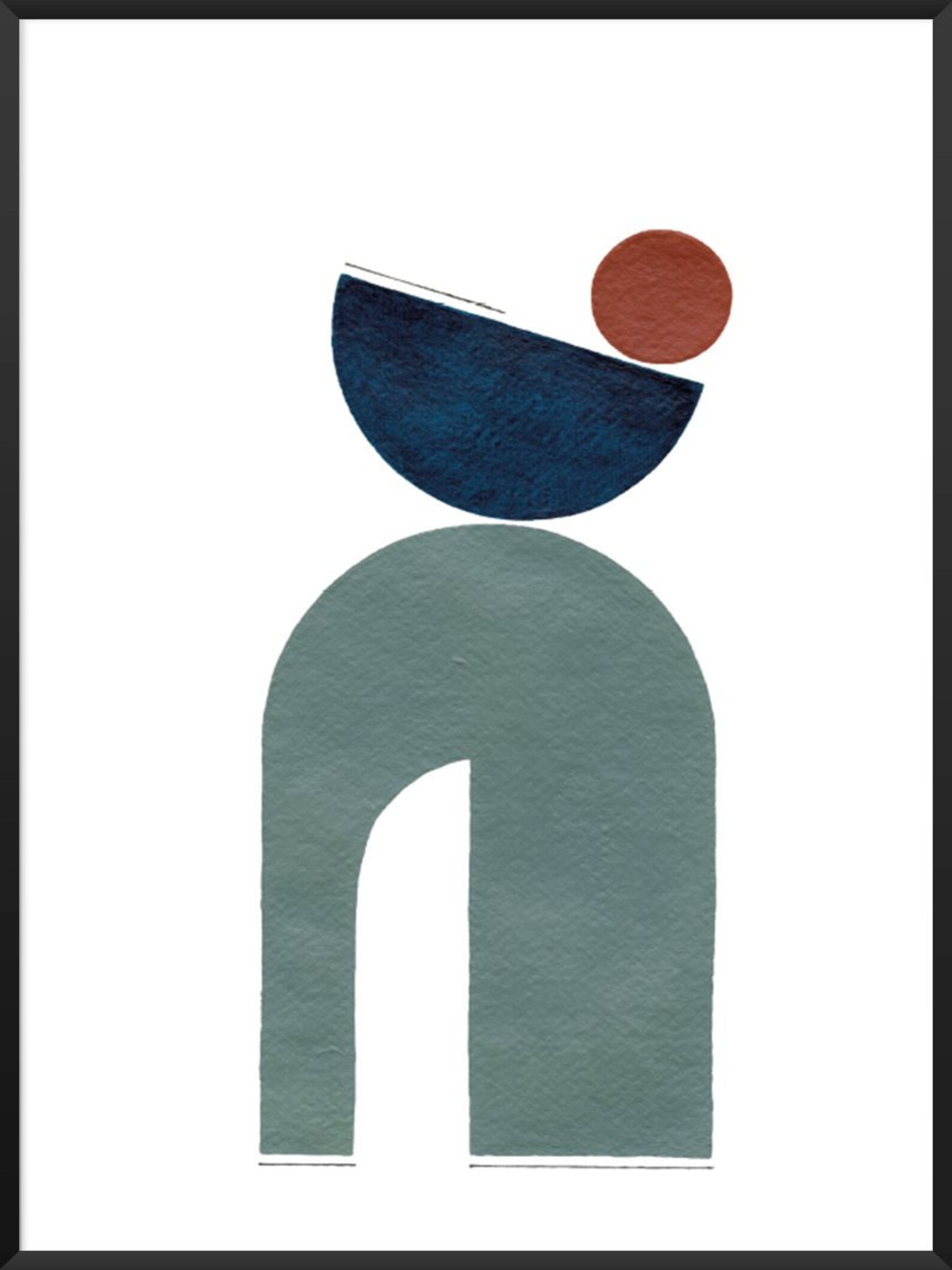 Geometric Poster, Teal Geometric Art, Scandi Poster, Teal Wall Art ...