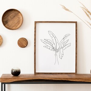 Banana Tree Poster, Botanical Poster, Tropical Poster, Palm Tree Print ...