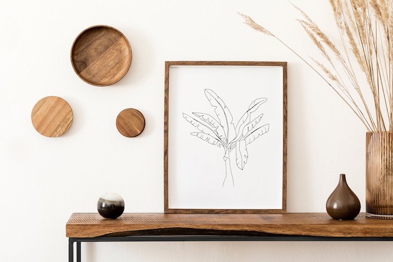 Banana Tree Poster, Botanical Poster, Tropical Poster, Palm Tree Print ...