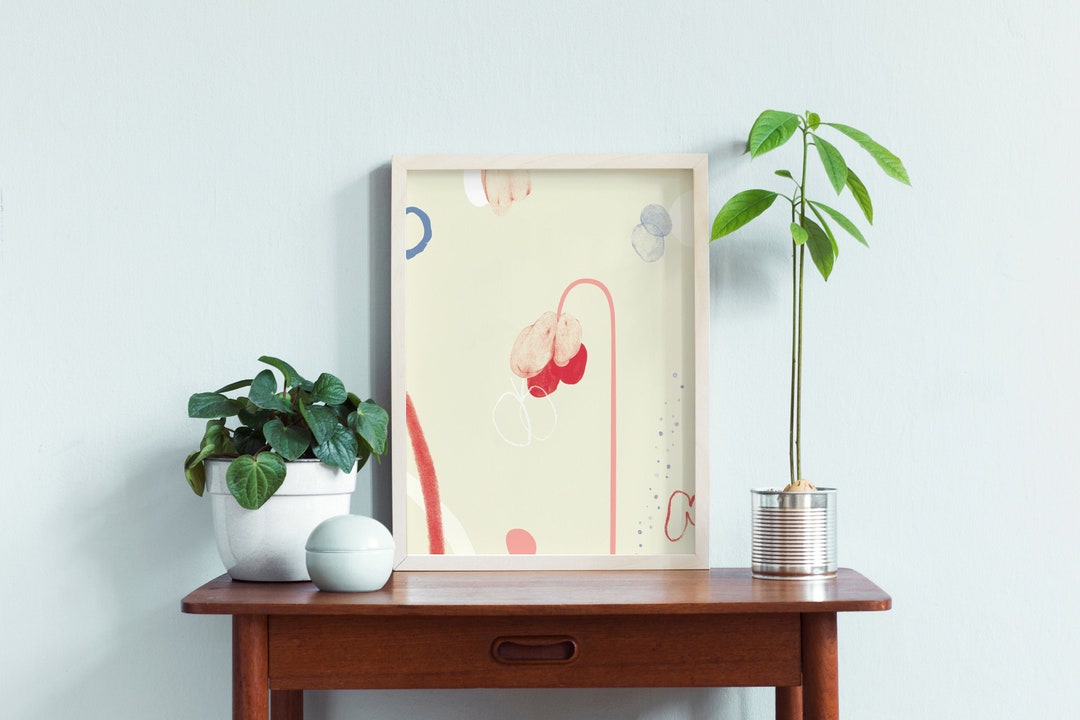 Flower Poster, Abstract Poster, Minimalist Print, Scandinavian Print ...