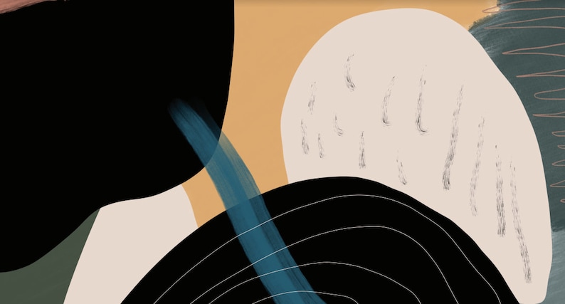 Life Shapes Us Geometric Poster Scandinavian Print Colorful - Etsy