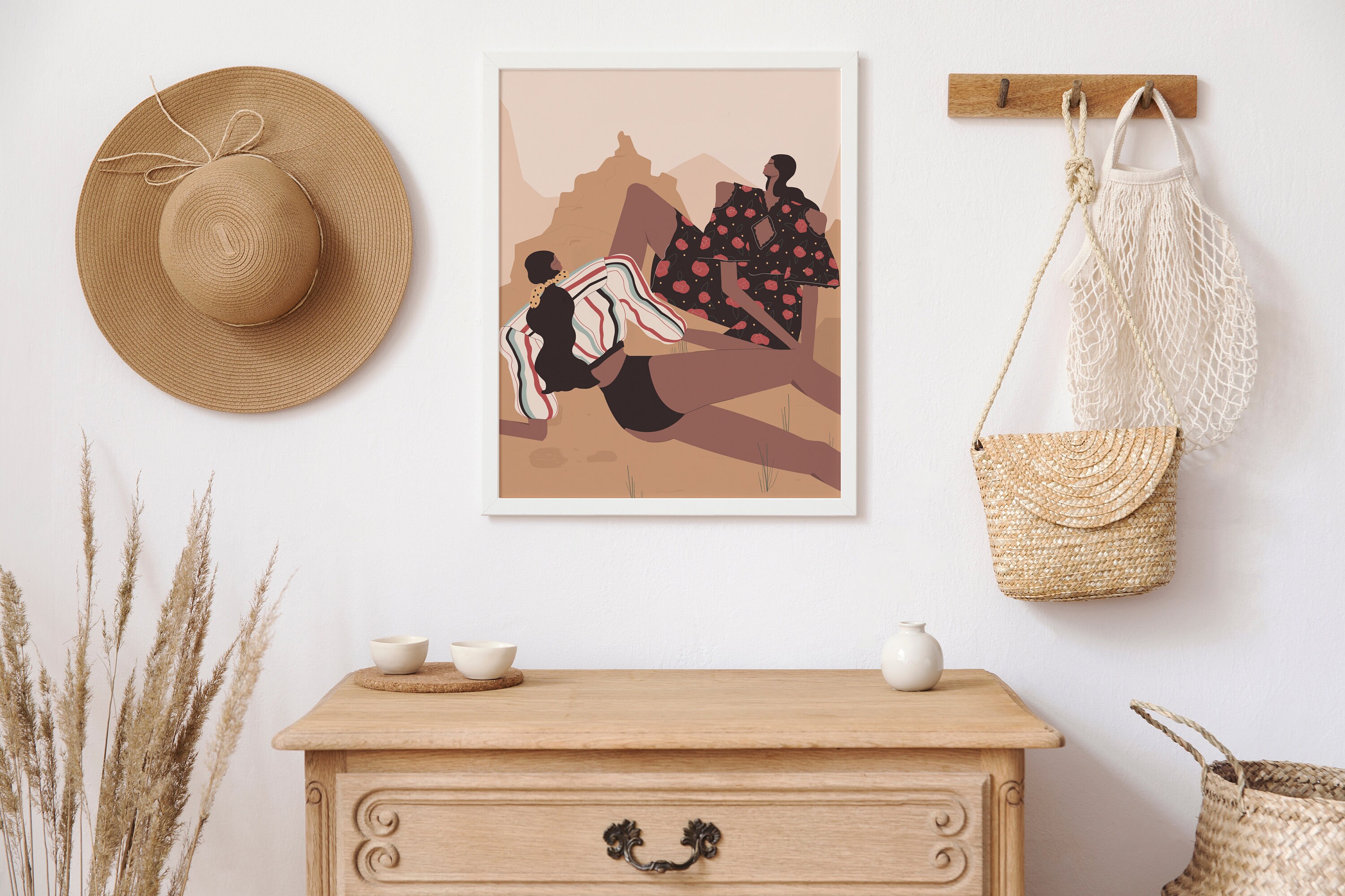 Girls Poster Girl Illustration Fashion Illustration Gift | Etsy