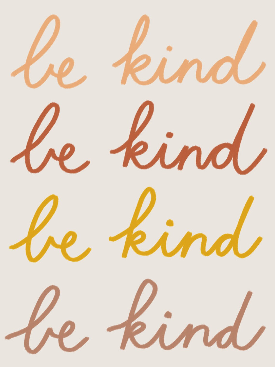 Be Kind Poster Typography Print Quote Poster Inspirational - Etsy