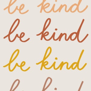 Be Kind Poster, Typography Print, Quote Poster, Inspirational Art ...