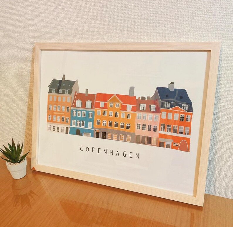 Copenhagen Print Scandinavian Print Illustration Print - Etsy