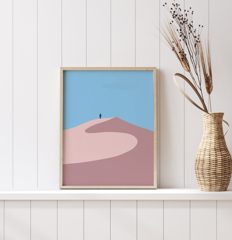 Desert Print, Bohemian Poster, Desert Landscape, Boho Desert Print ...