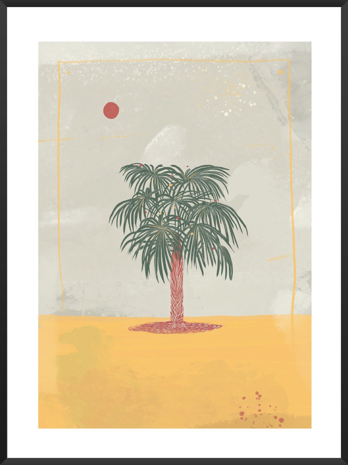 Palm Tree Poster Tropical Palm Print Botanical Poster Boho - Etsy
