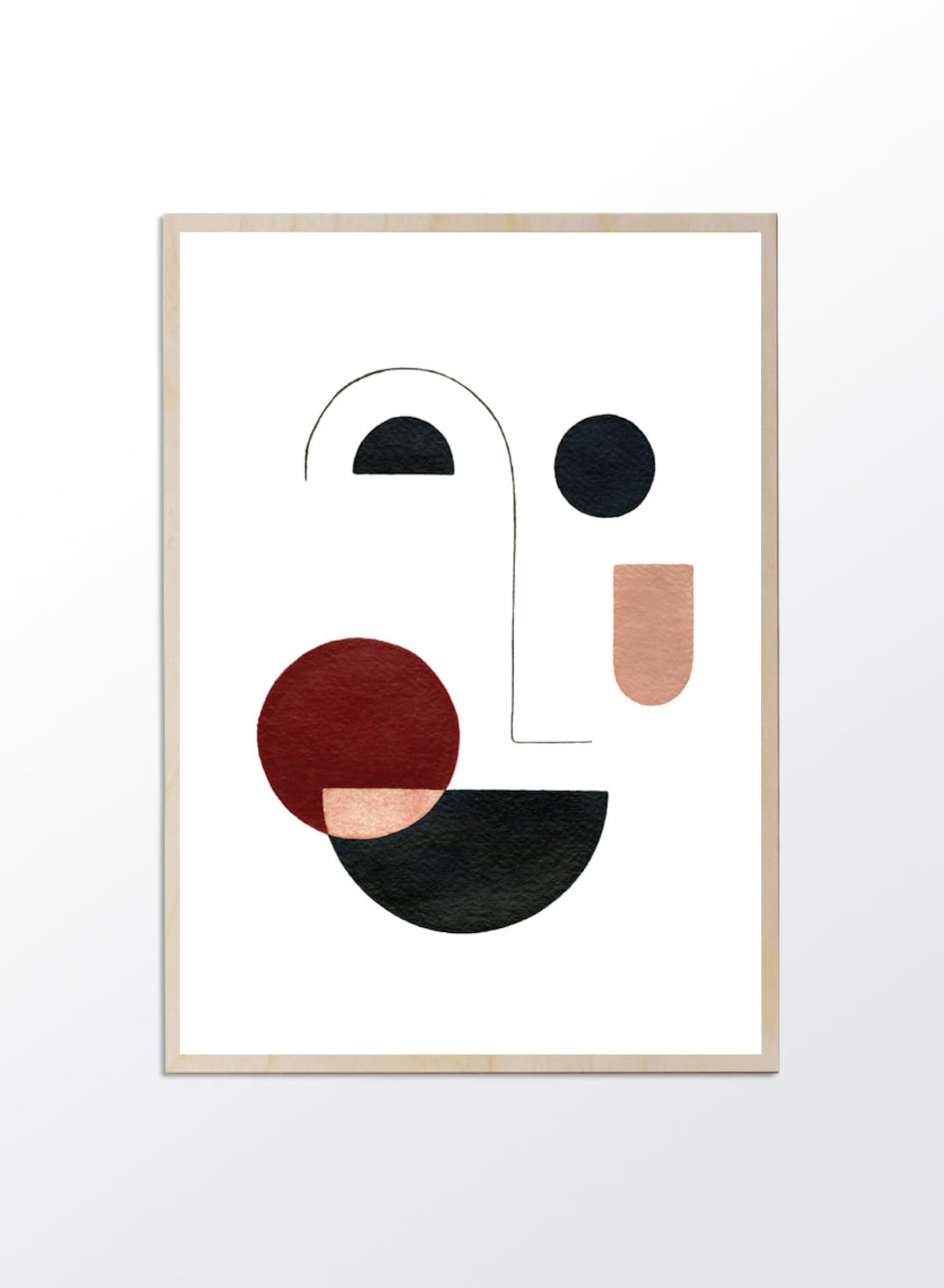 Woman Face Poster Face Print Handmade Poster Woman Face | Etsy