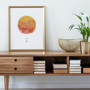 Leo Poster, Leo Zodiac Sign, Leo Birthday Gift, Astrological Poster ...