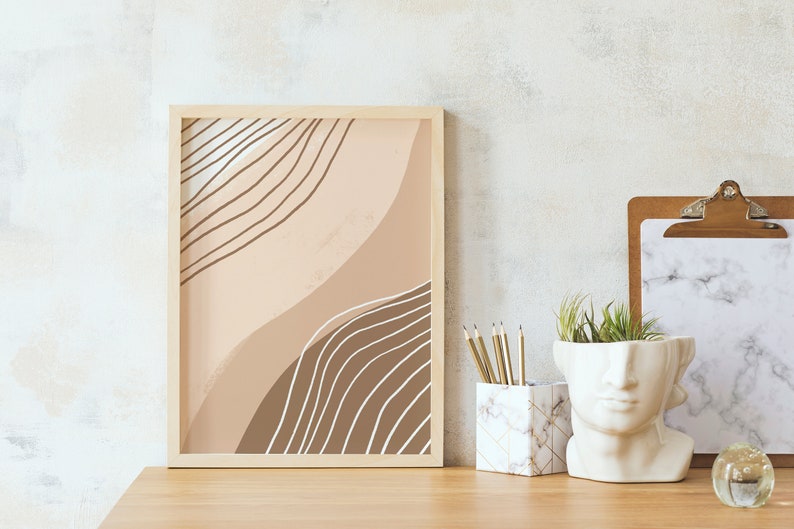 Lines Poster, Scandinavian Print, Line Drawing, Geometric Print, Nordic ...