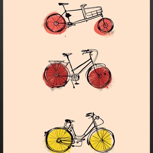 Bike Wall Decor, Scandi Poster, Affiche Art, Bike Illustration, Vintage ...