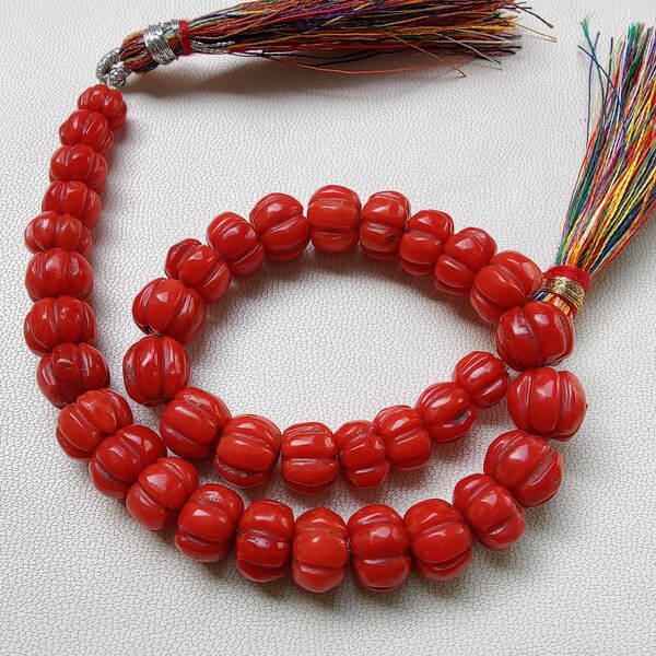Carved Coral Bead - Etsy