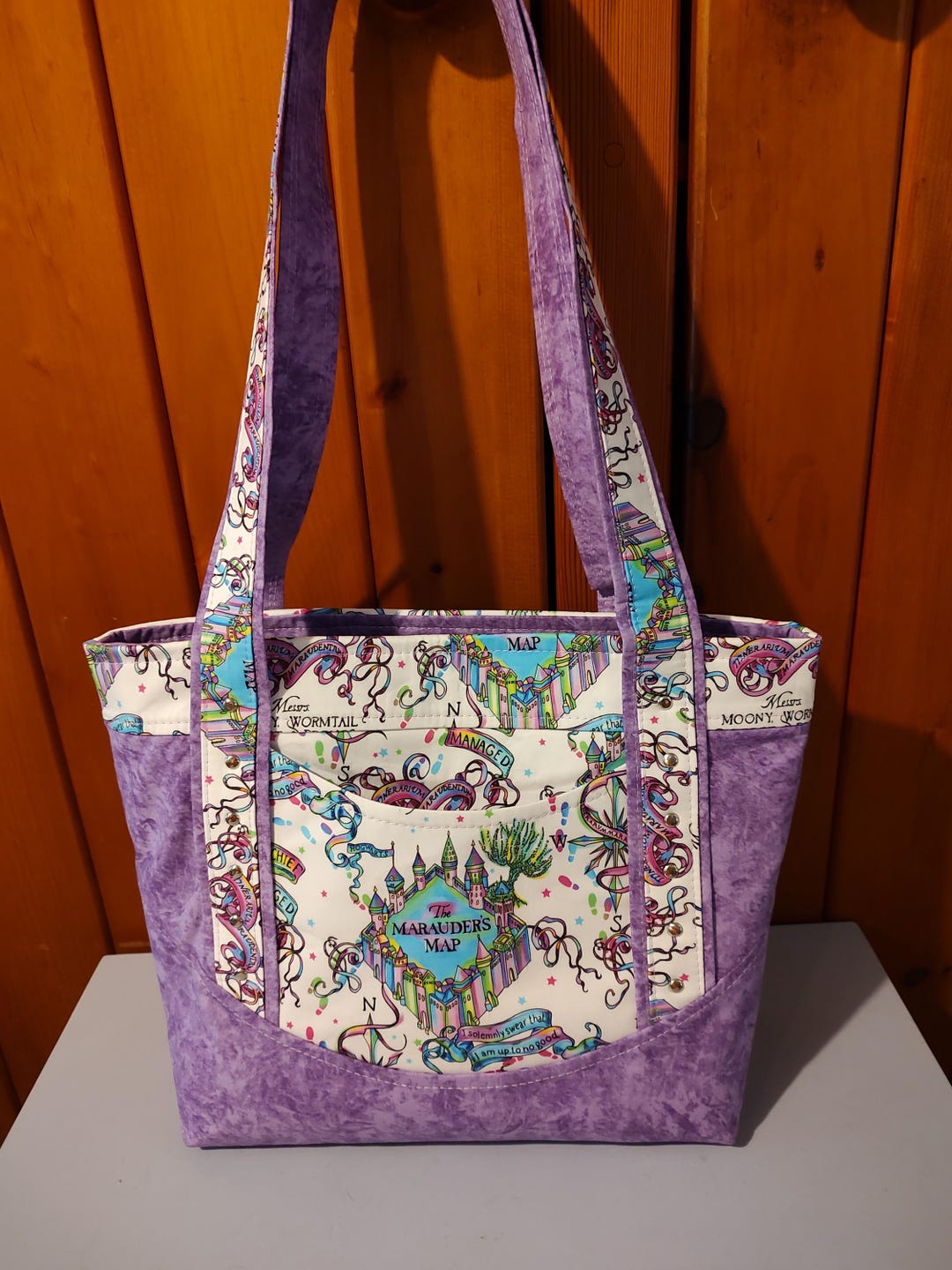 Shoulder Purse/tote Movie Inspired With Purple Accents - Etsy