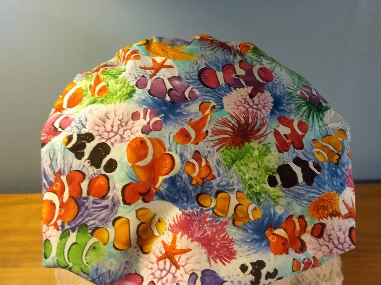 Bouffant Scrub Cap Nurse's Cap Clown Fish Coral - Etsy