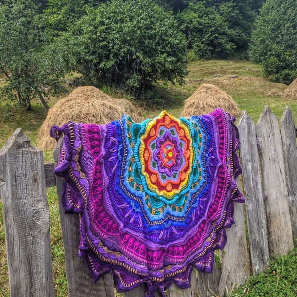 Crochet Mandala Blanket - Etsy