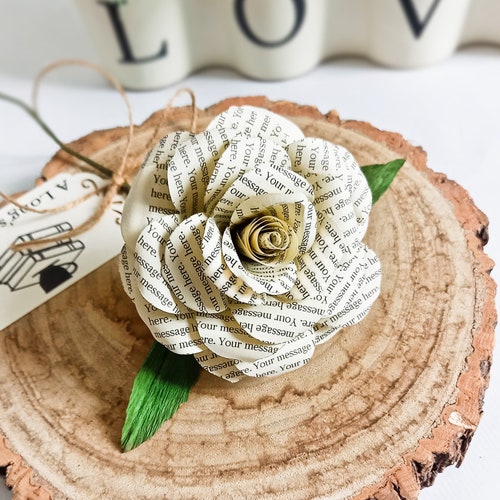 Personalised 1st Wedding Anniversary Paper Rose Typewriter - Etsy