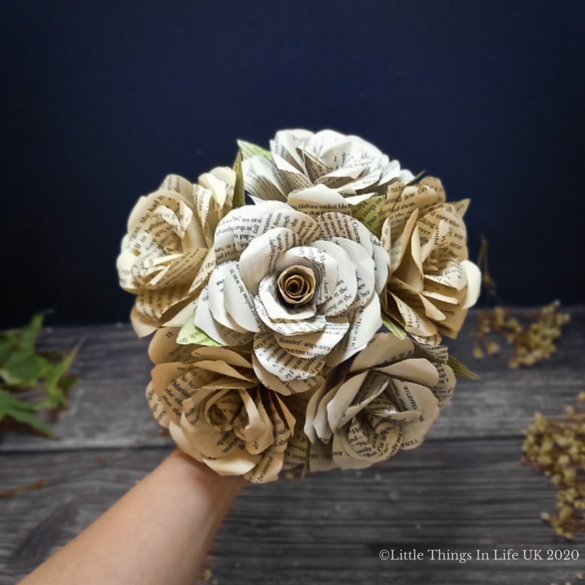 Paper Rose Made Using Book Paper Classic Literature - Etsy UK