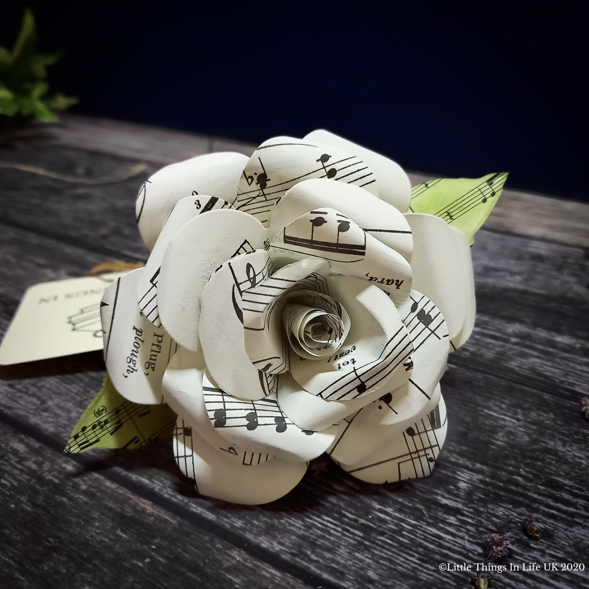 Sheet Music Paper Rose Musician Bouquet Piano | Etsy