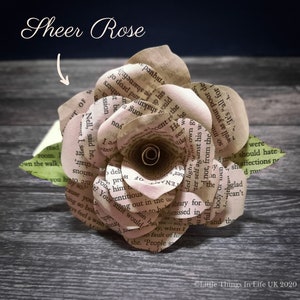 Pink Book Paper Roses | Book Page | Classic Literature | Bouquet ...